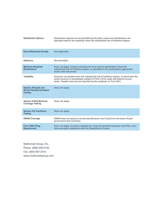 457(f) Plans Overview | PDF
