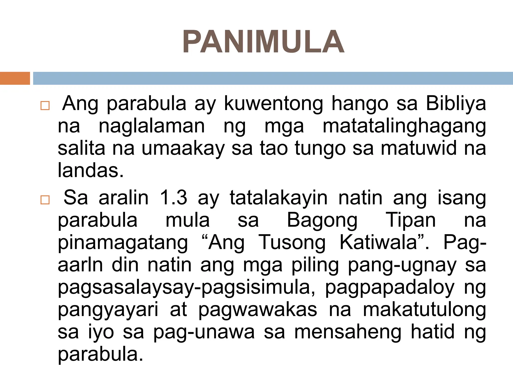 parabula mula sa syria | PPTX