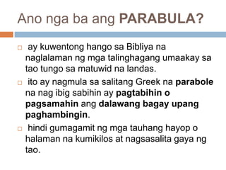 parabula mula sa syria | PPTX