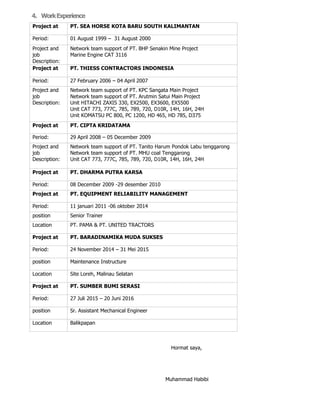 CV. Muhammad Habibi | PDF