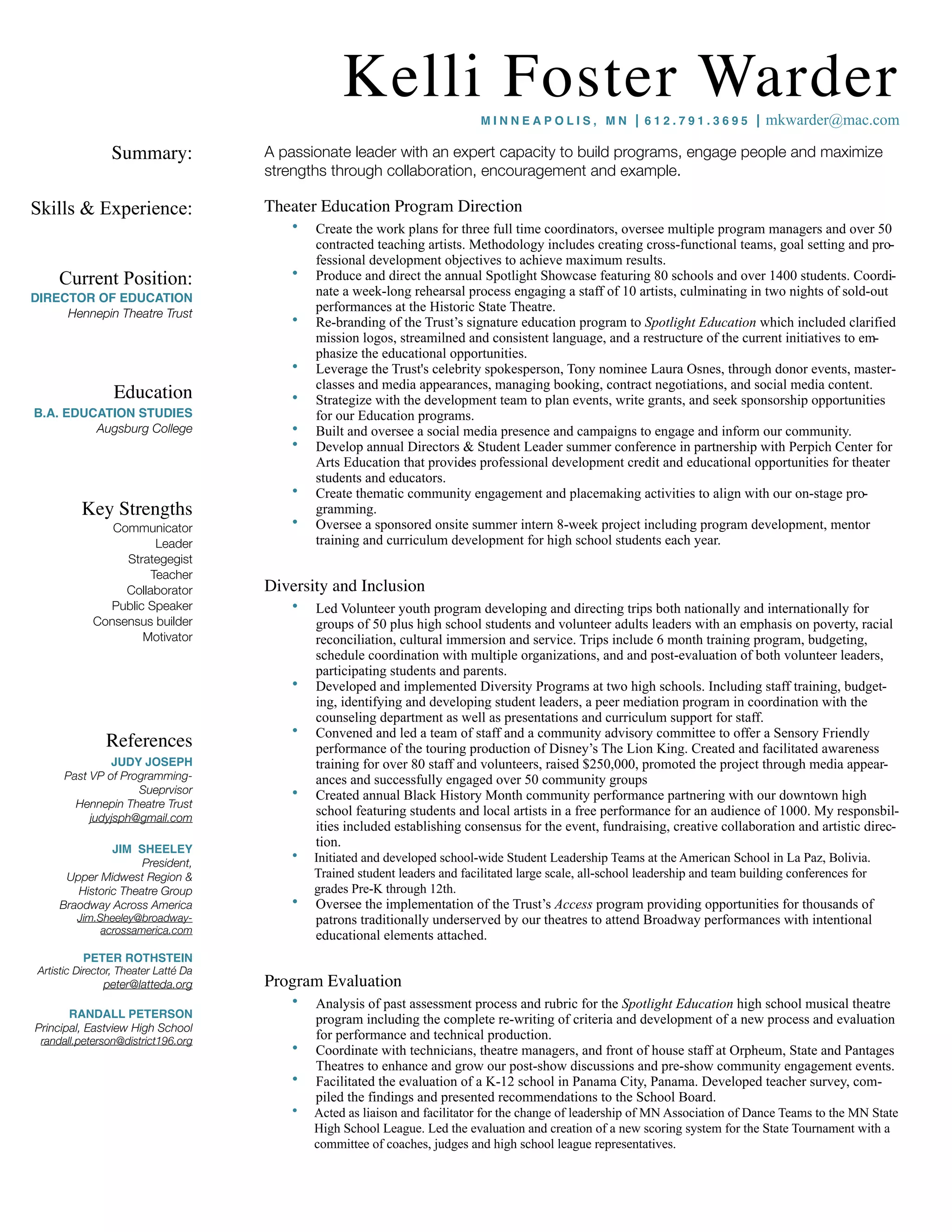 KelliFosterWarder Resume | PDF
