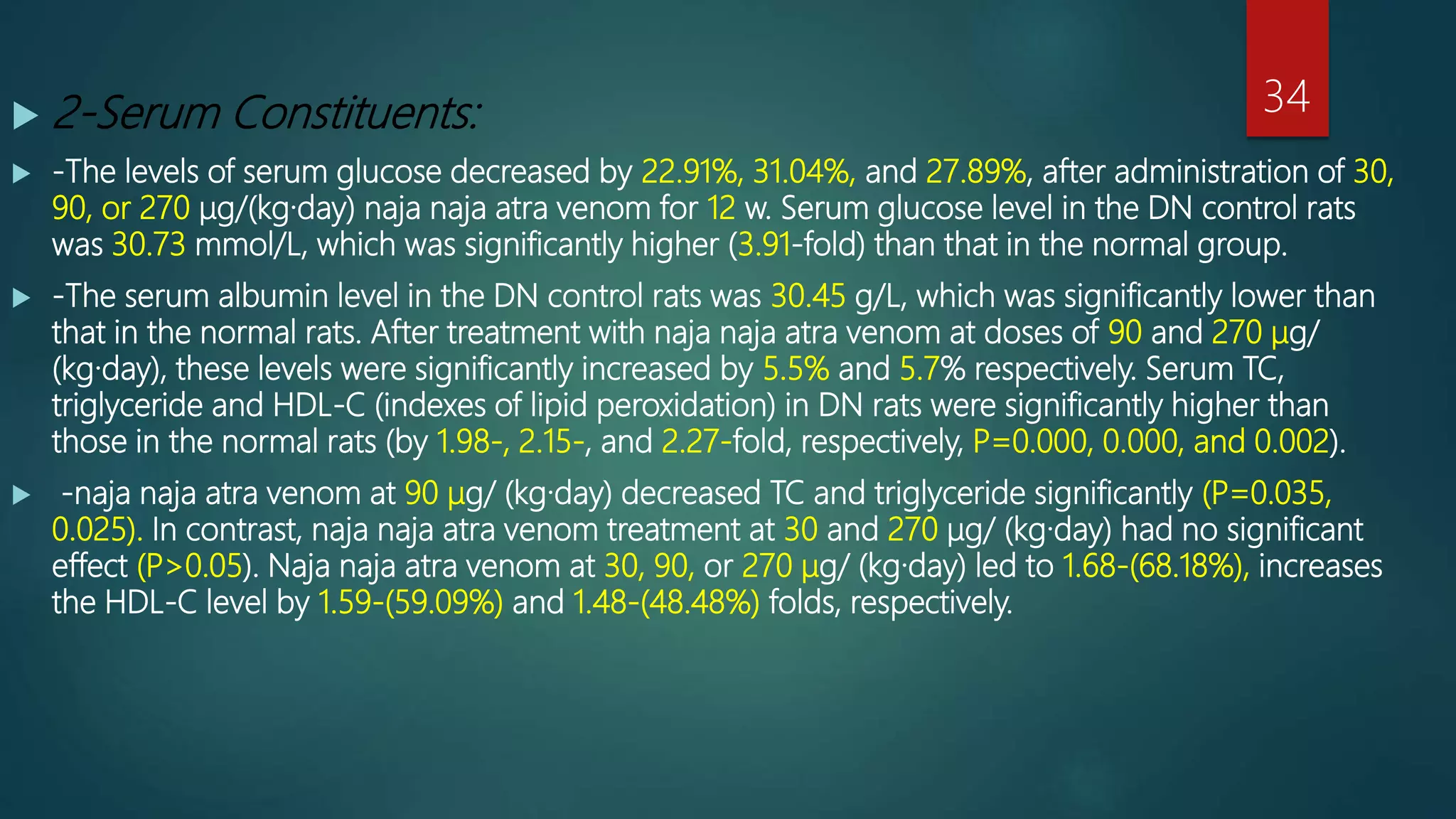 Anti-Diabetic Effect of Snake Venoms | PPTX | Endocrine and Metabolic ...