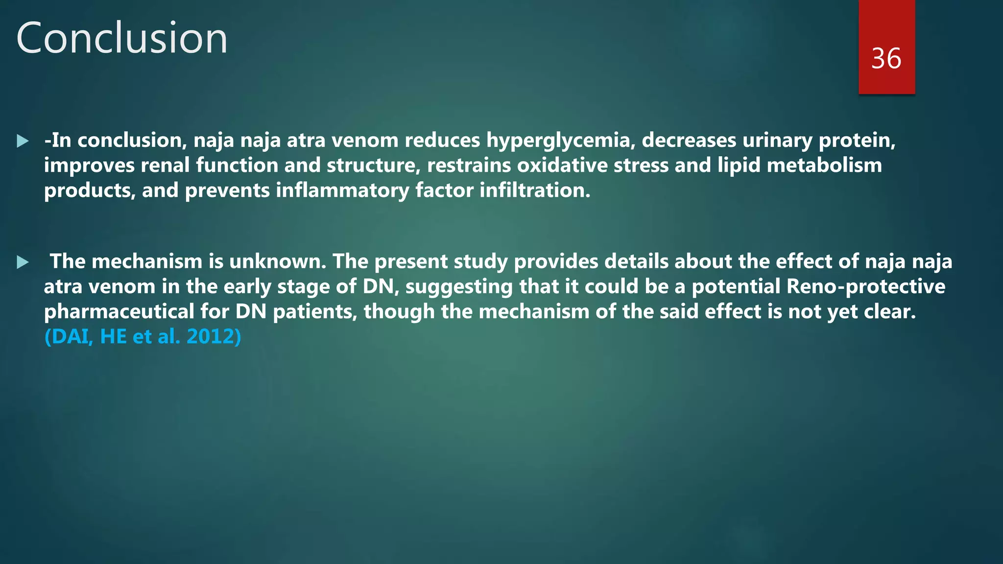 Anti-Diabetic Effect of Snake Venoms | PPTX | Endocrine and Metabolic ...