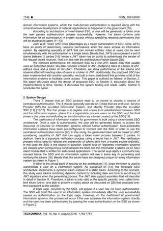 Token-based Single Sign-on with JWT as Information System Dashboard for ...