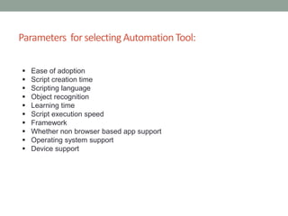 automation framework | PPT
