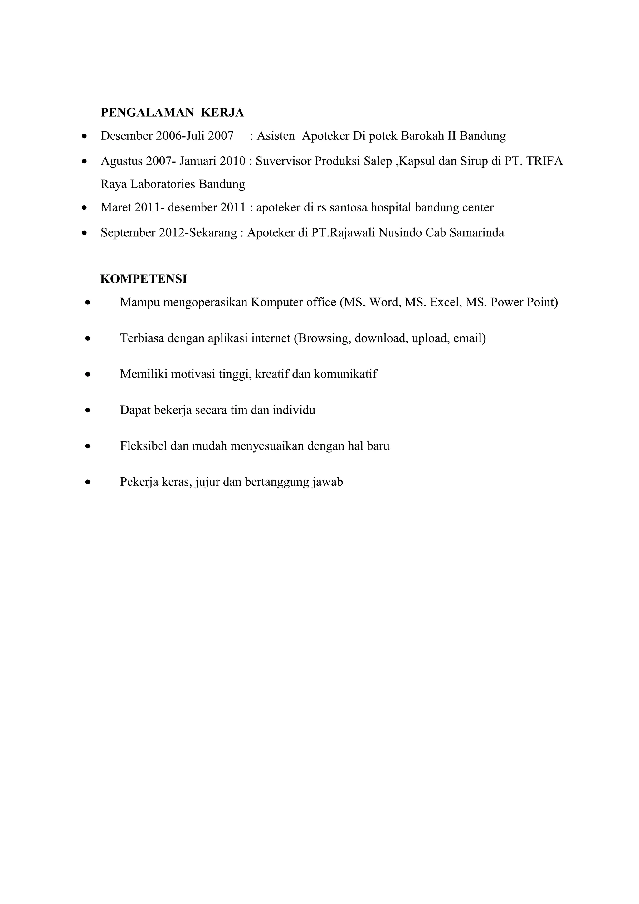 cv ani suryani | DOC