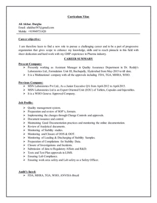 Ali Akbar Resume | PDF