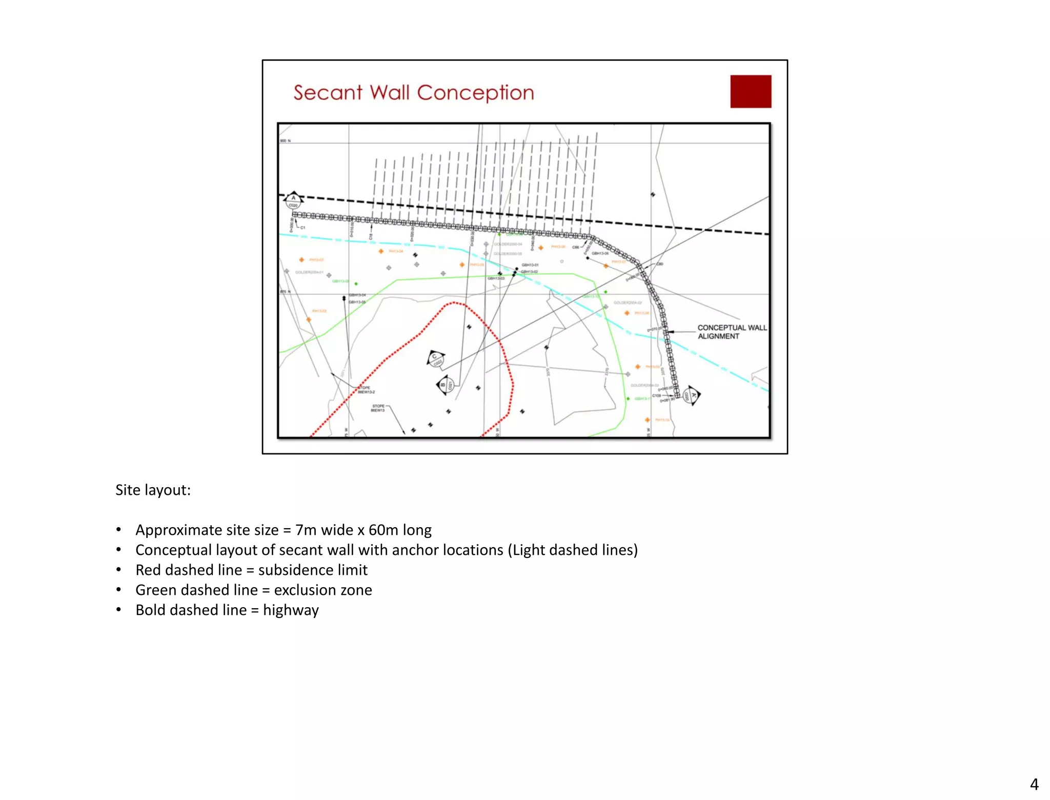 Anchored Secant Pile Wall Presentation | PDF