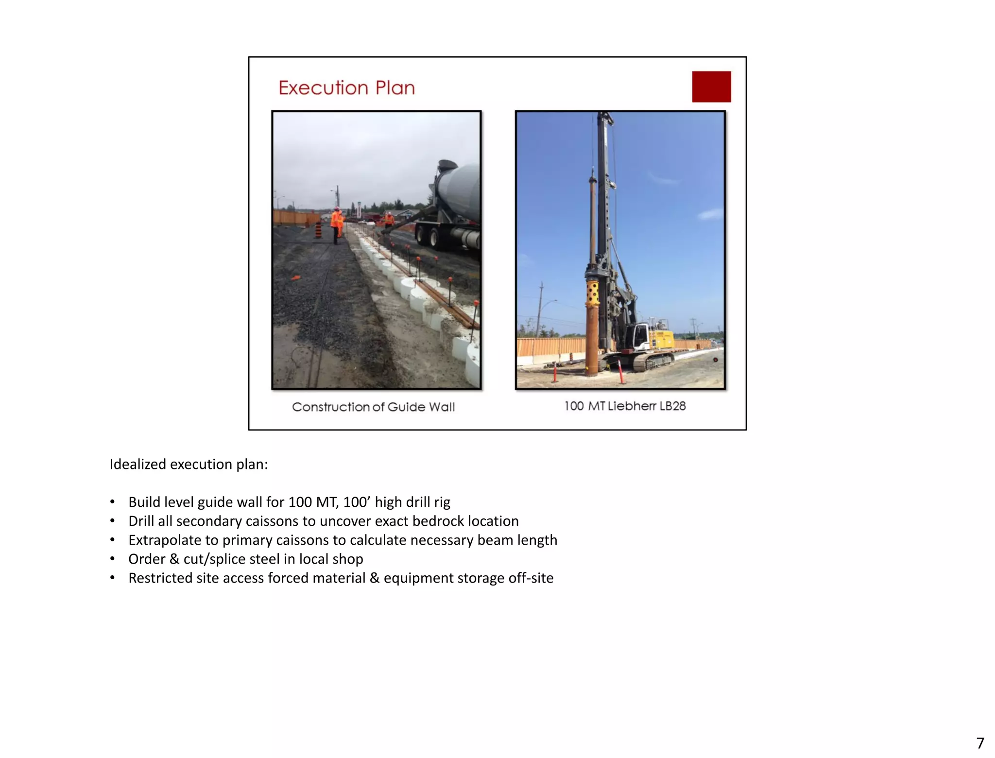 Anchored Secant Pile Wall Presentation | PDF