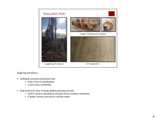 Anchored Secant Pile Wall Presentation | PDF