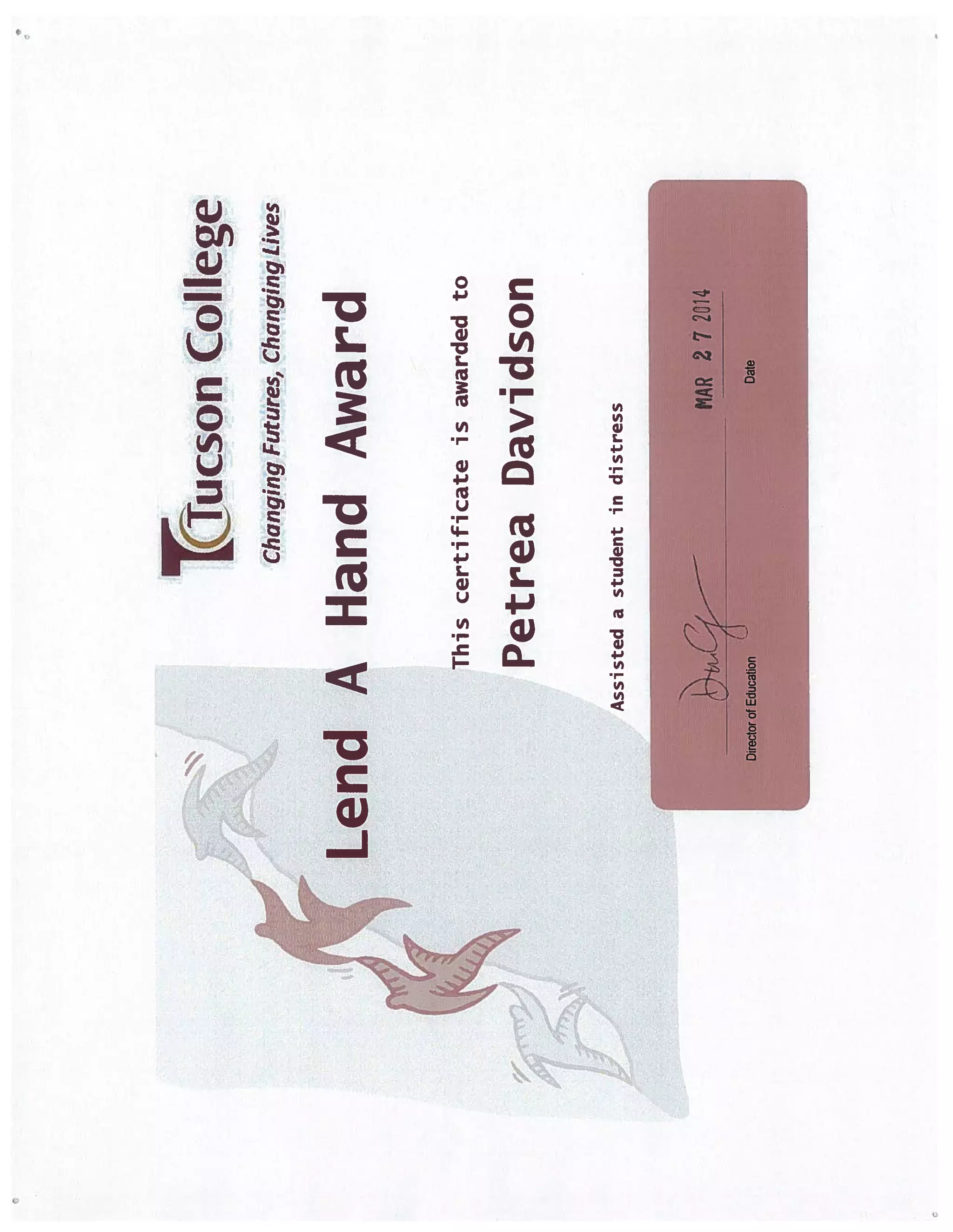 Lend A Hand Award | PDF