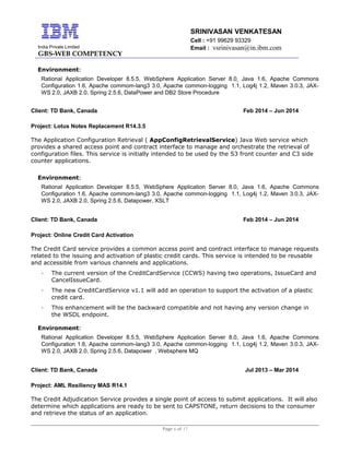 Srinivasan Venkatesan Resume | PDF
