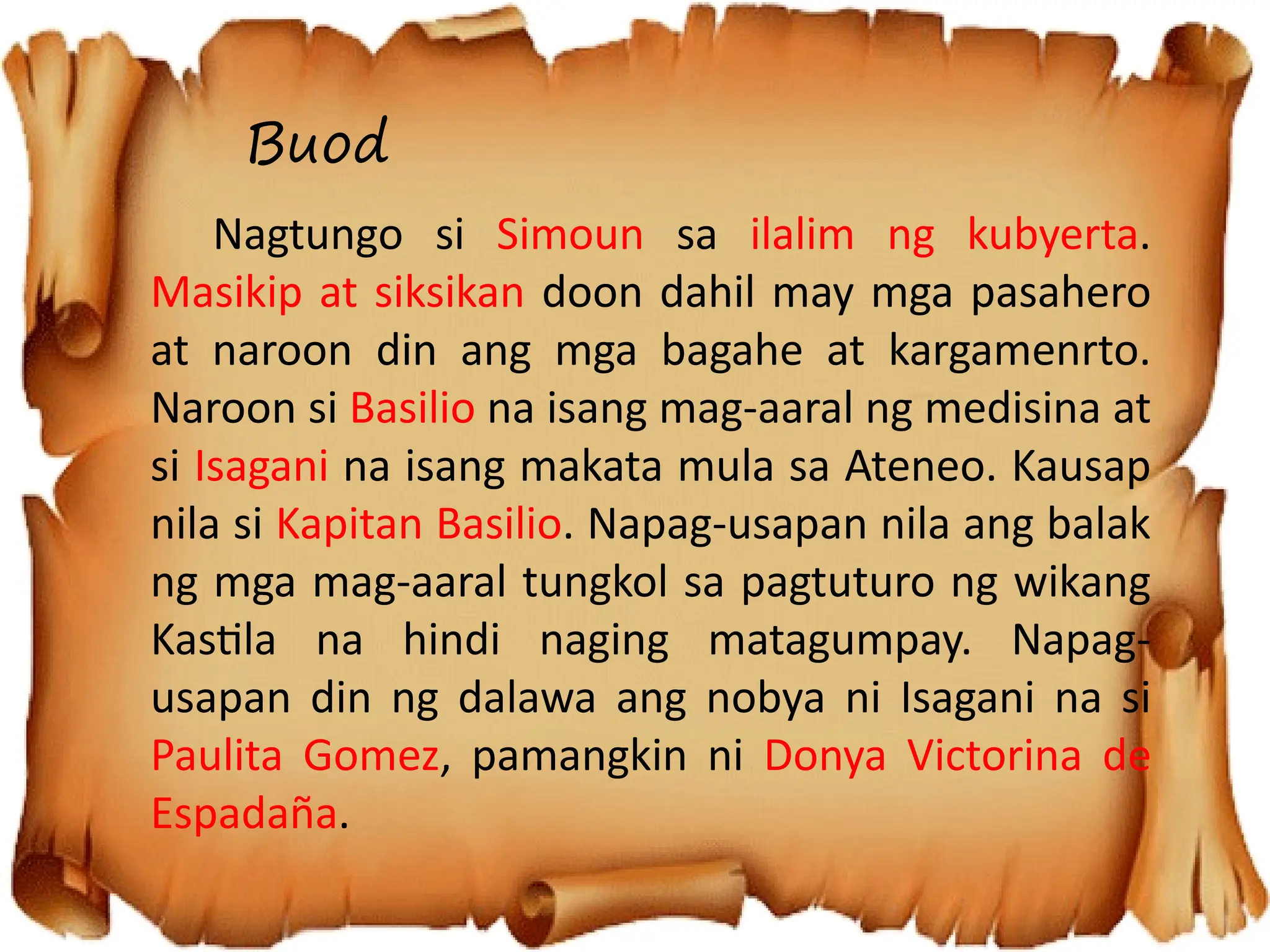 El-Filibusterismo Kabanata 1-39 Buod at Talasalitaan | PDF
