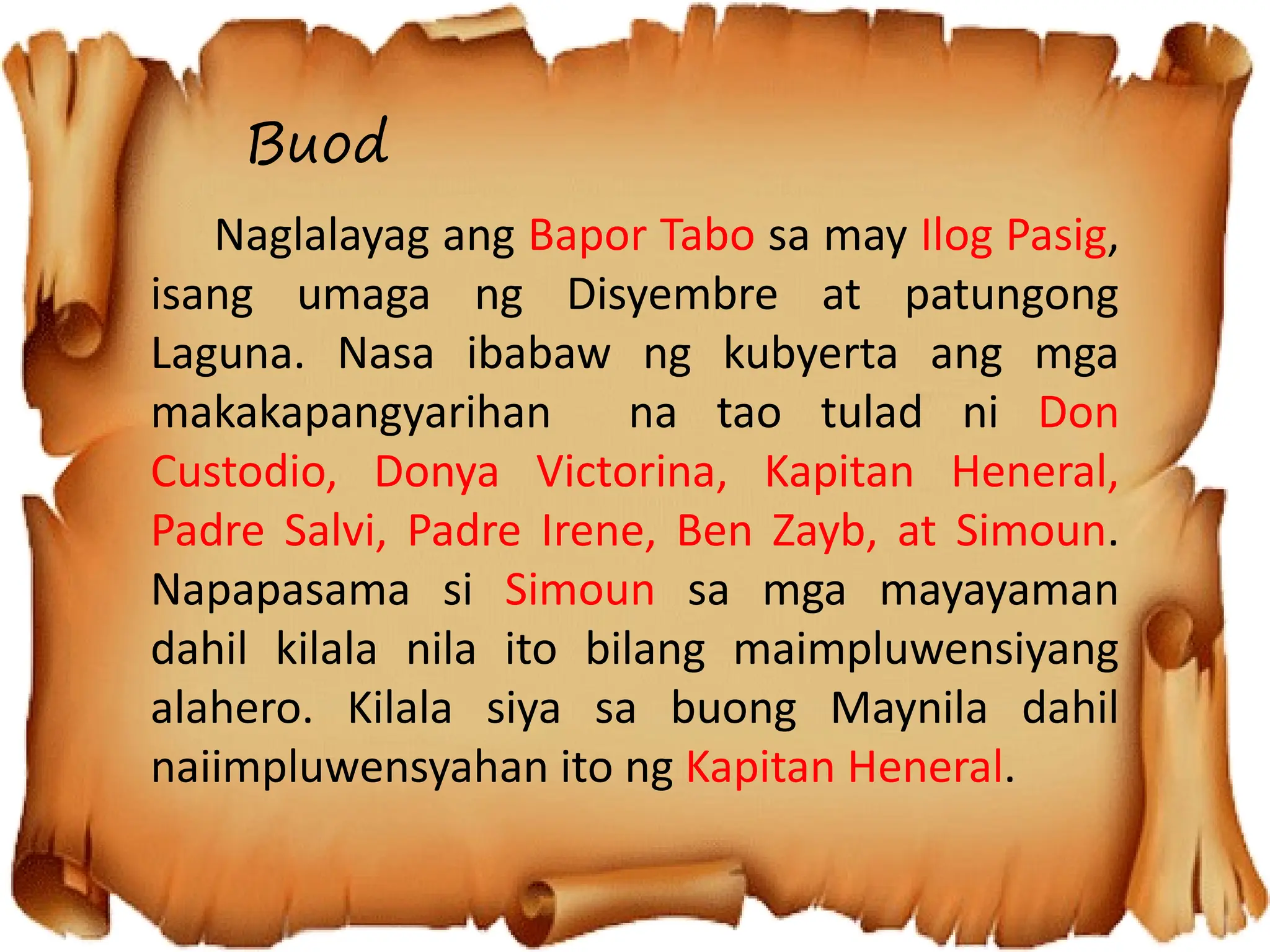 El-Filibusterismo Kabanata 1-39 Buod at Talasalitaan | PDF