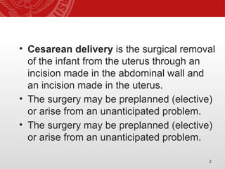 CAESAREAN SECTION POWER POINT PRESENTATION | PPT