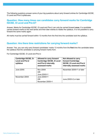 Igcse english exam rules for entry exam | PDF