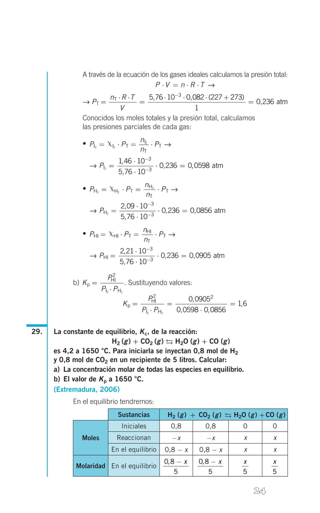 45916215 Quimica Ejercicios Resueltos Soluciones 2º Bachillerato