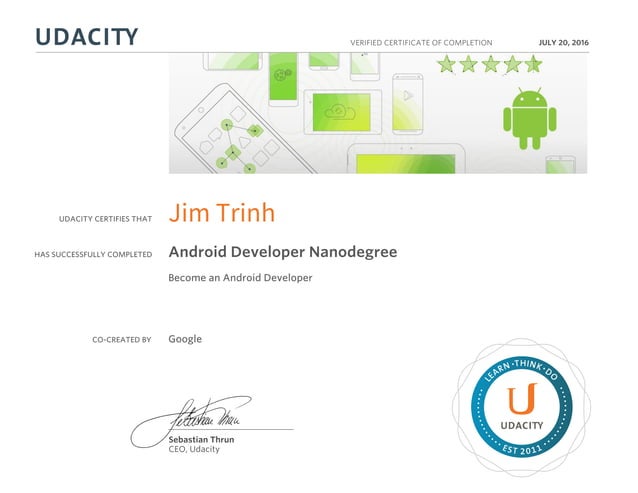 Android Development Certificate 2016 | PDF | Technology & Computing