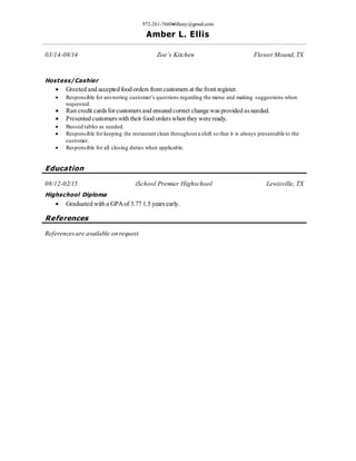Amber Ellis Resume 2016 | DOCX