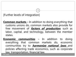 Free trade area and custom union pptx | PPTX