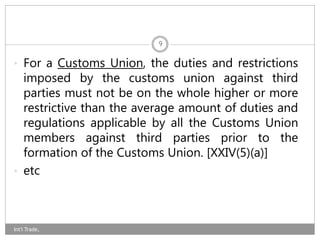 Free trade area and custom union pptx | PPTX