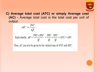 Economy about theory of production and cost | PPTX