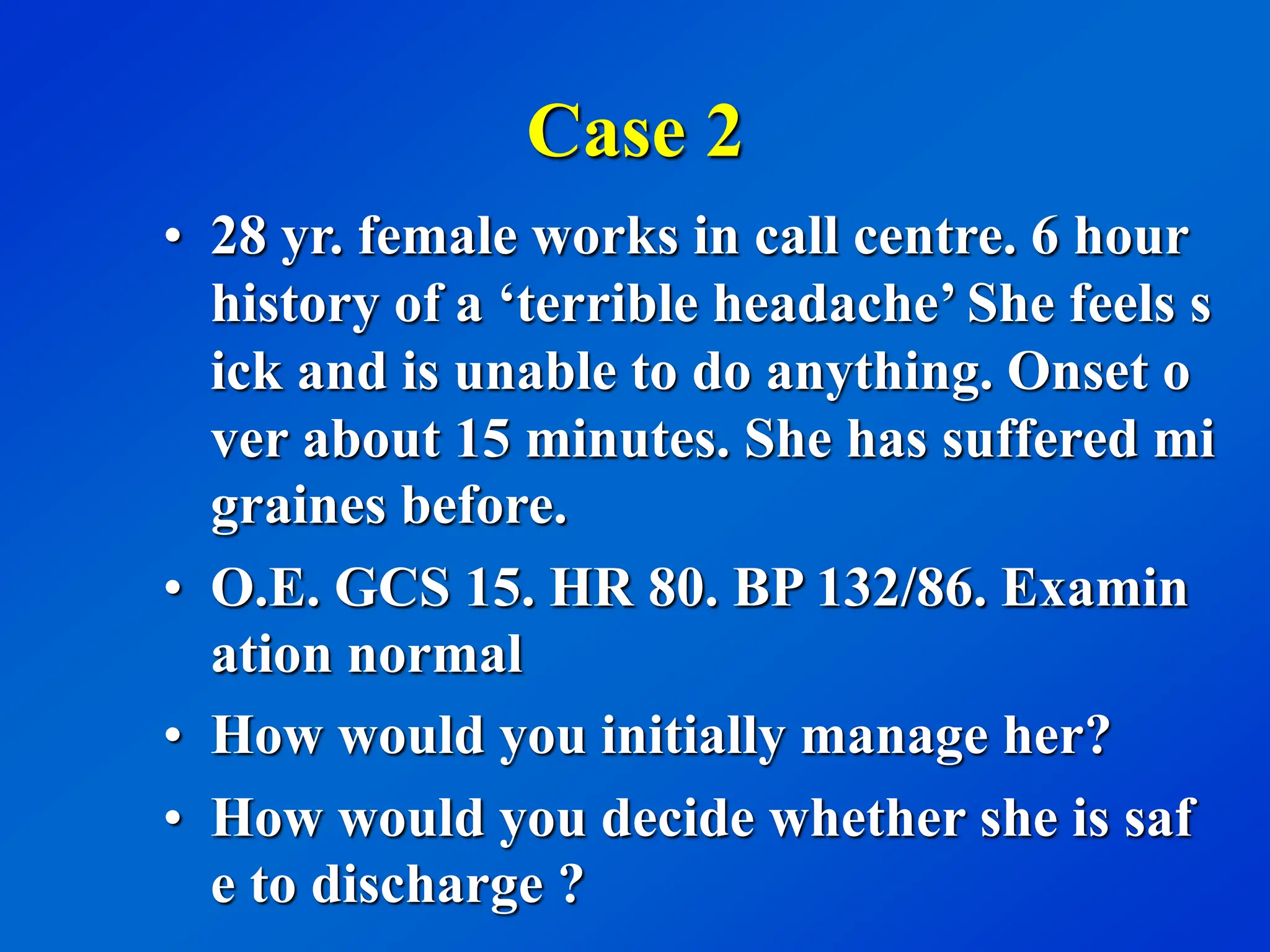 Headache in A&E. PowerPoint presentation | PPT
