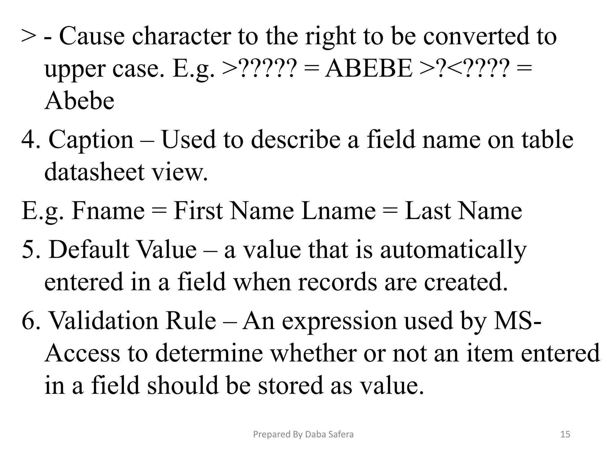 OPERATE DATABASE APPLICATION | PPTX