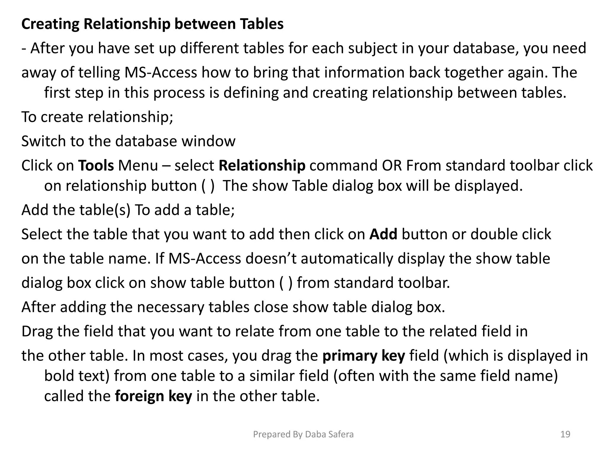 OPERATE DATABASE APPLICATION | PPTX