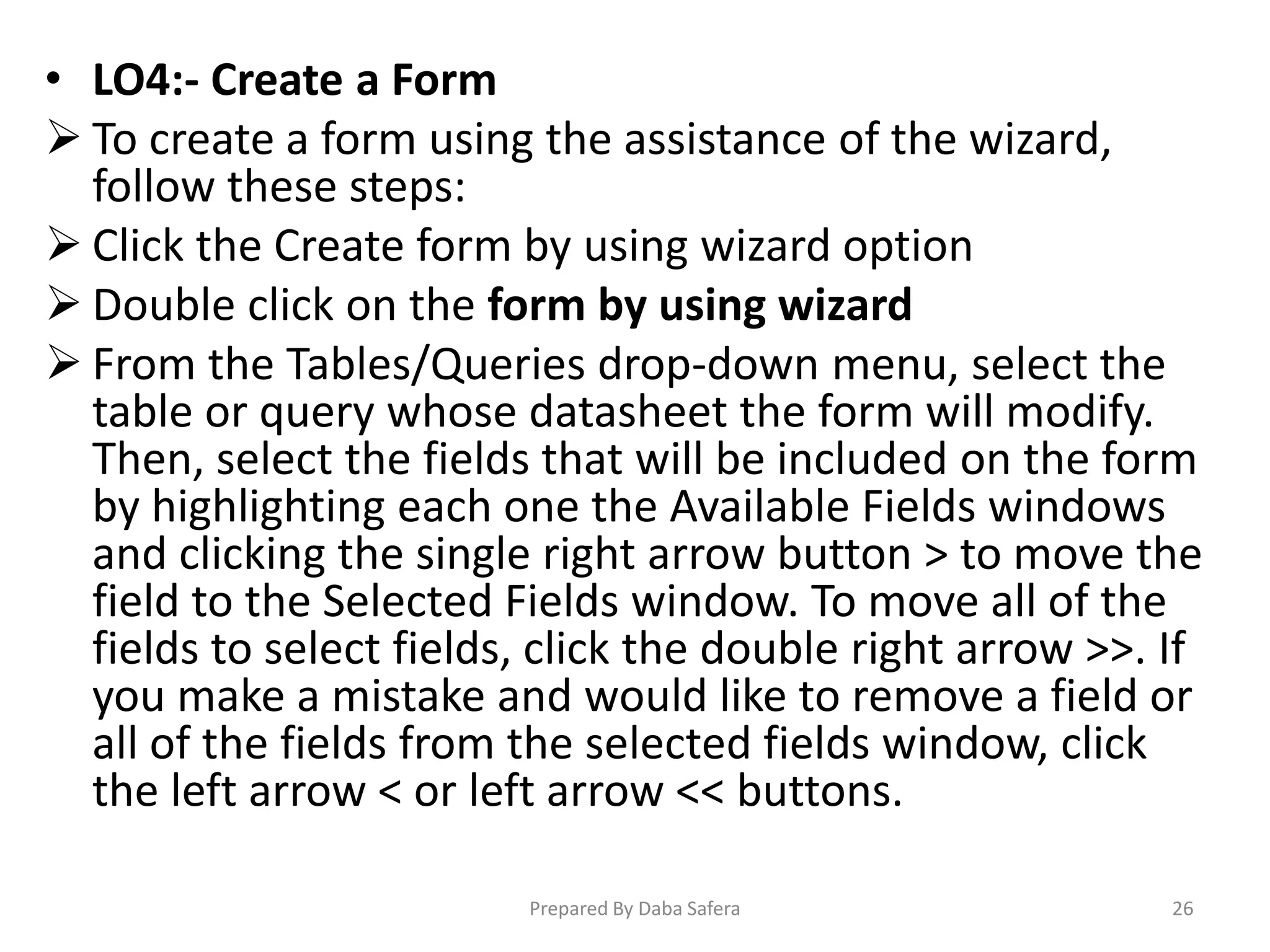 OPERATE DATABASE APPLICATION | PPTX