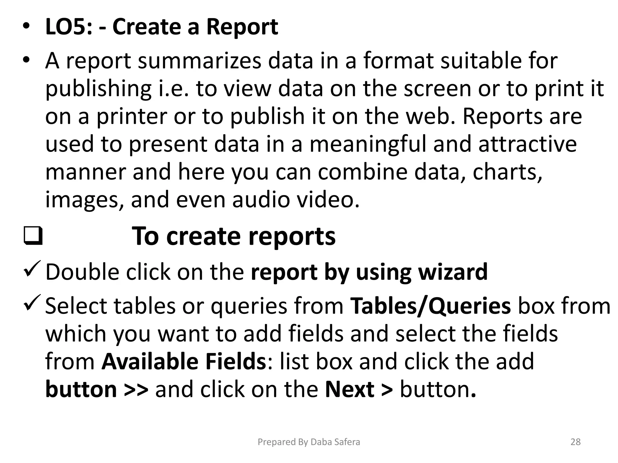 OPERATE DATABASE APPLICATION | PPTX