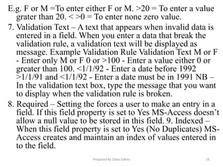OPERATE DATABASE APPLICATION | PPTX