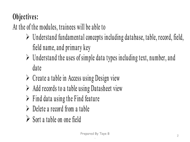 OPERATE DATABASE APPLICATION | PPTX | Databases | Computer Software and Applications