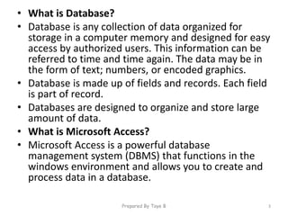 OPERATE DATABASE APPLICATION | PPTX