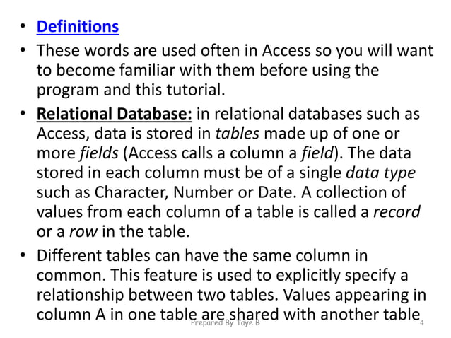 OPERATE DATABASE APPLICATION | PPTX | Databases | Computer Software and Applications