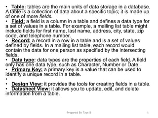 OPERATE DATABASE APPLICATION | PPTX