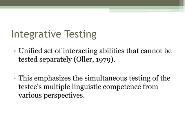 discrete-point and integrative testing | PPTX | Standardized Testing ...