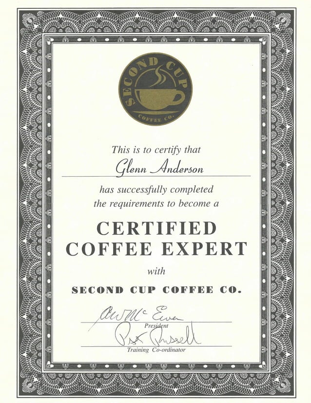 Cert Coffee Expert - Second Cup | PDF