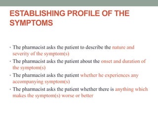 Pharmacist Responding To Symptoms Pptx