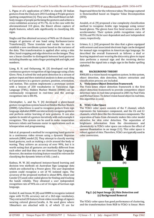 Real time Myanmar Sign Language Recognition System using PCA and SVM | PDF