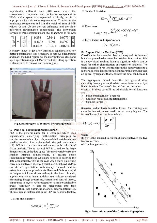 Real time Myanmar Sign Language Recognition System using PCA and SVM | PDF