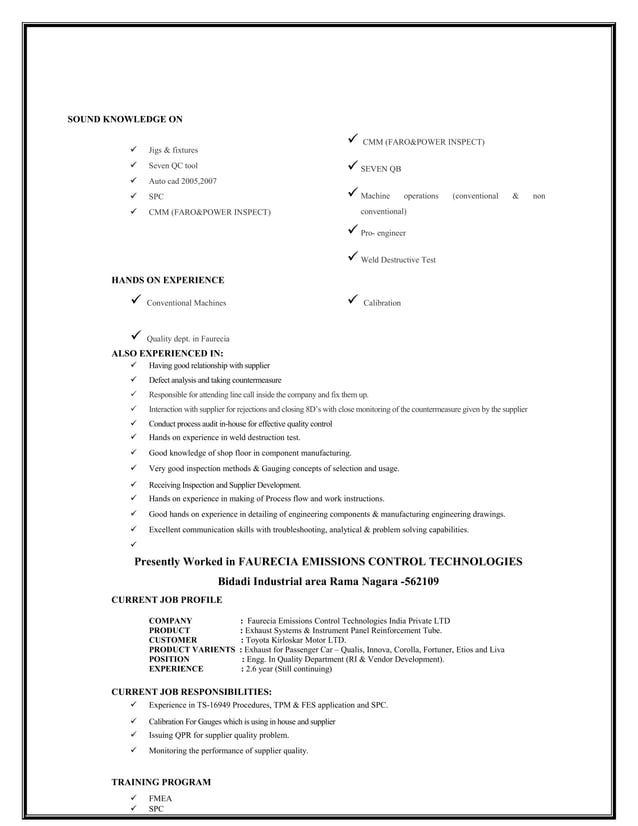 SATHYA RESUME 2 | PDF