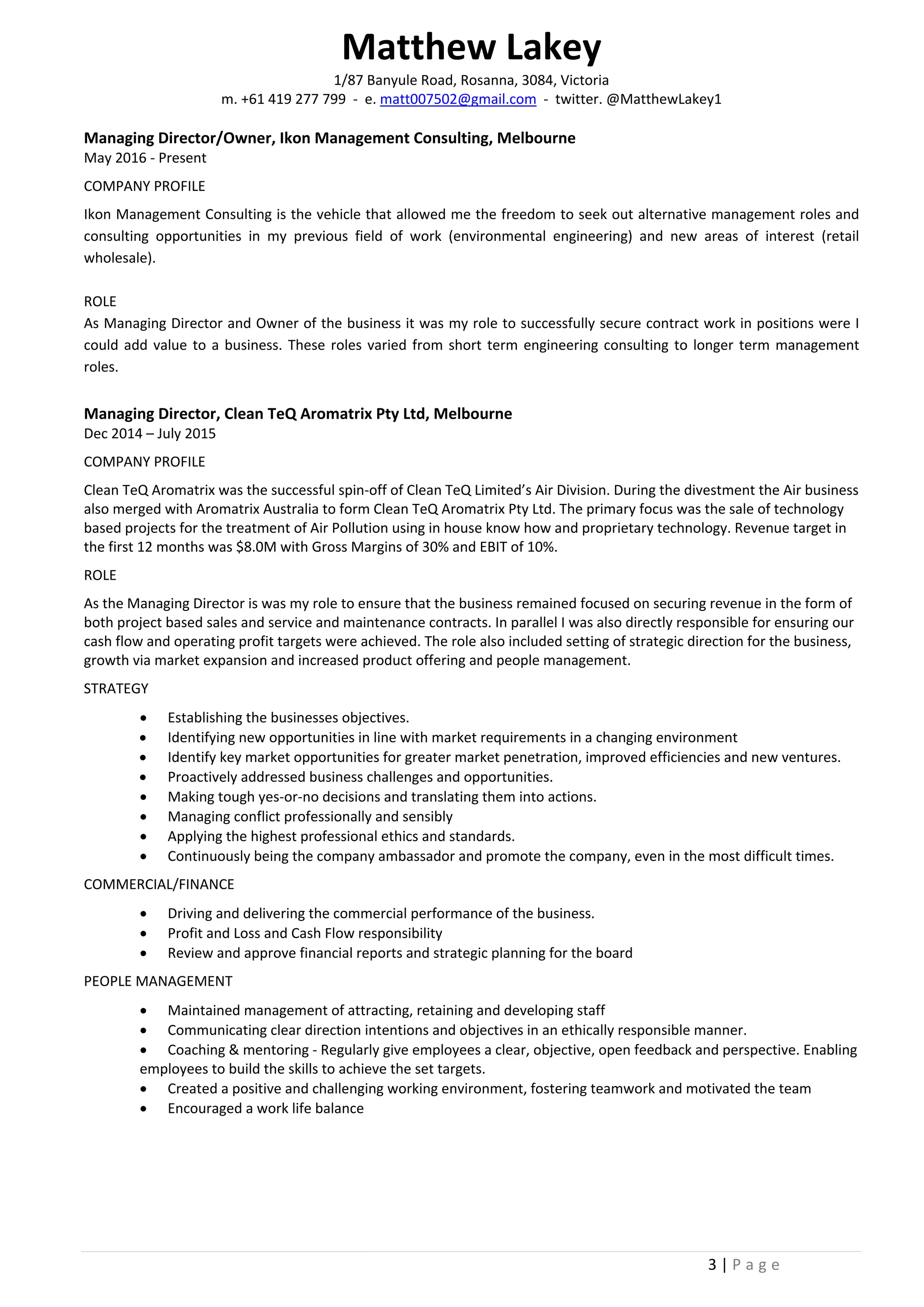 CV- Matthew Lakey 170129 Rev 0 | PDF