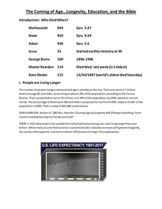 The Coming of Age Presentation | DOCX