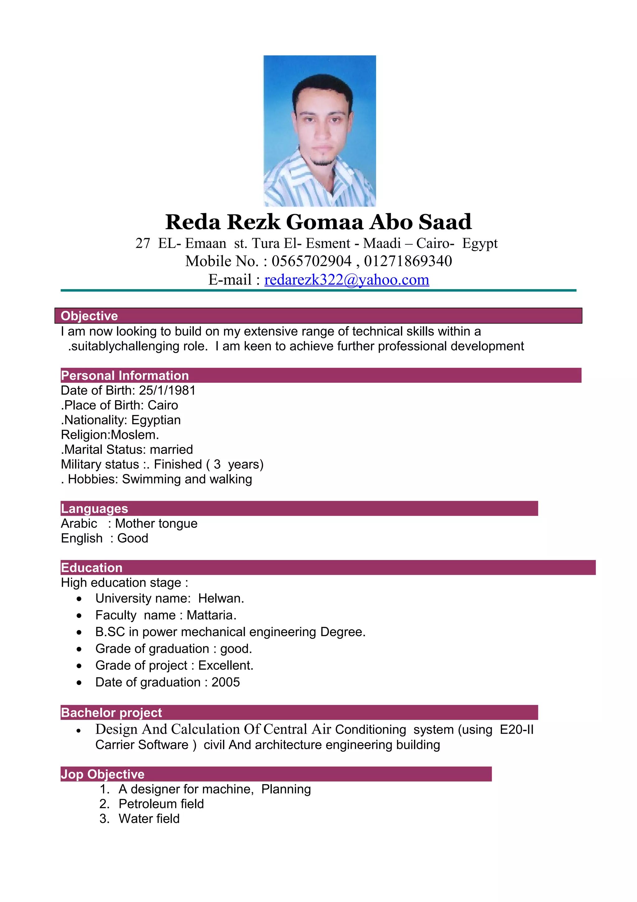 reda cv EN | PDF