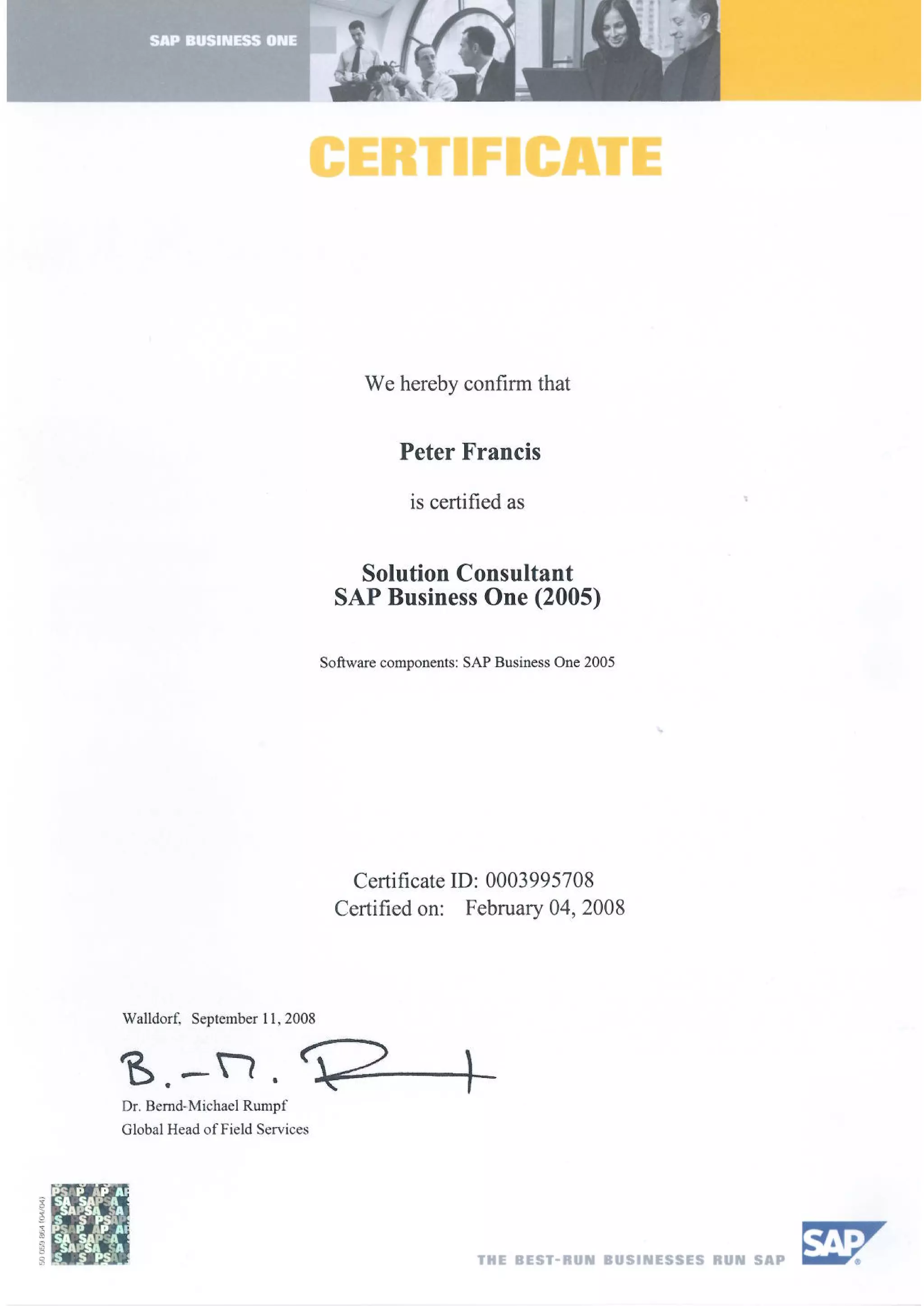 Sap Certificate | PDF