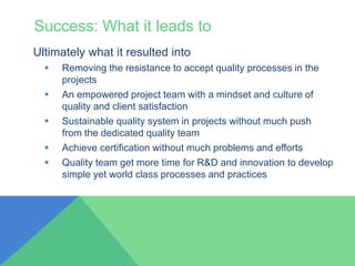 Creating a mindset of quality n DE linkedin | PPT