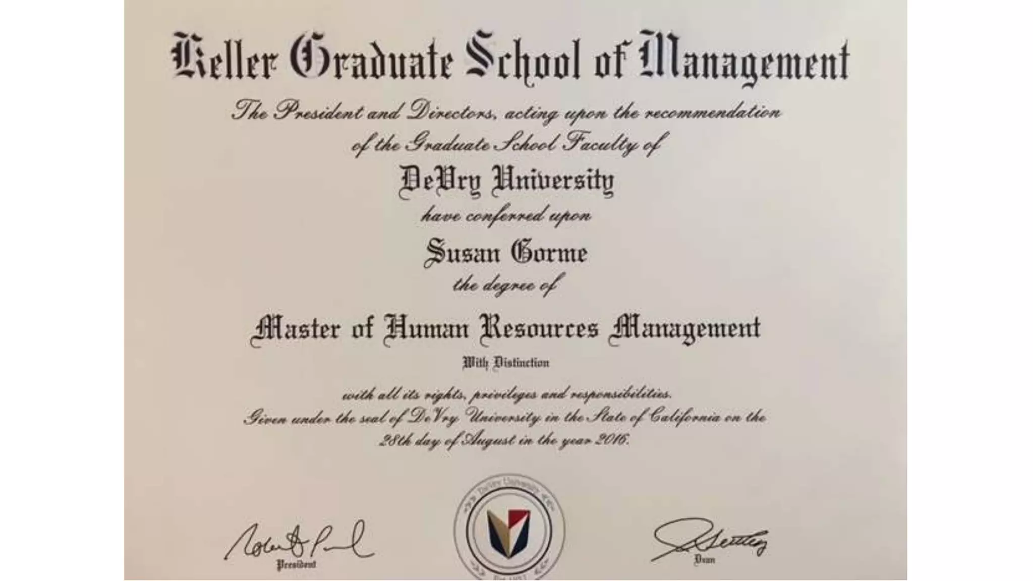 Susan Gorme Masters Degree | PPTX