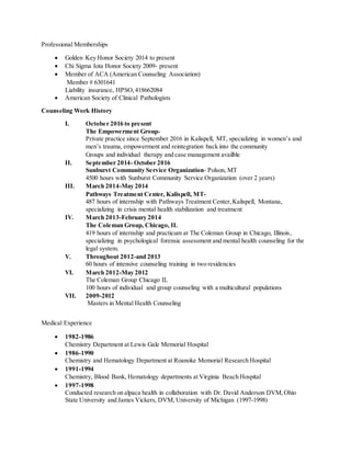 Julie Frederick Resume 2016 | DOCX