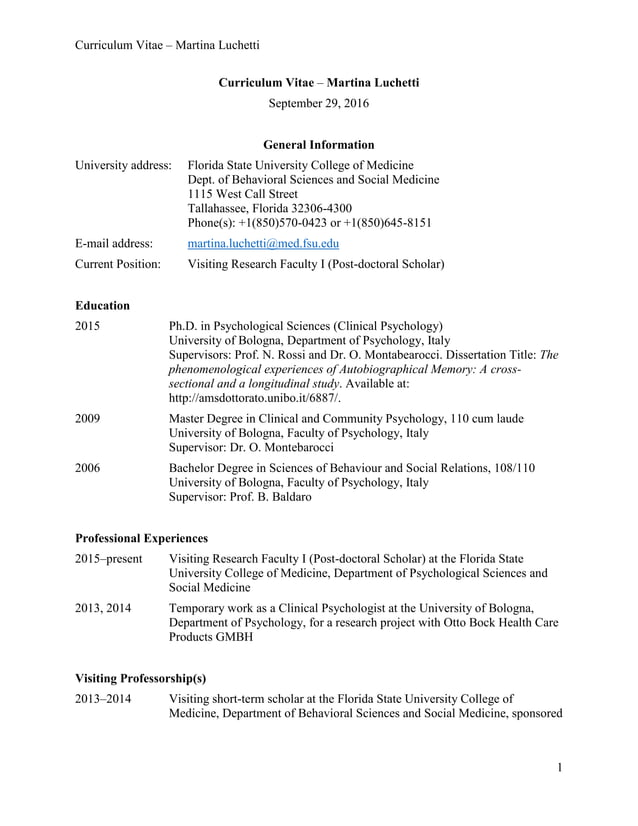 cv - M Luchetti | PDF